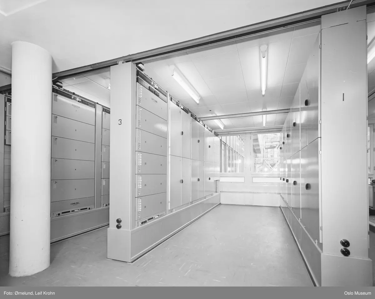 Teledirektoratet, interiør, teknisk rom - Oslo Museum / DigitaltMuseum