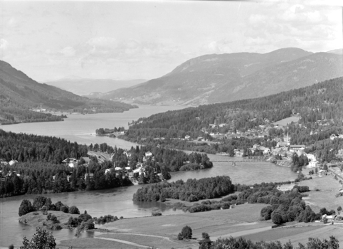 OVERSIKTS BILDE TRETTEN, GUDBRANDSDALEN. POSTKORT. FOTO, NORMANN ...